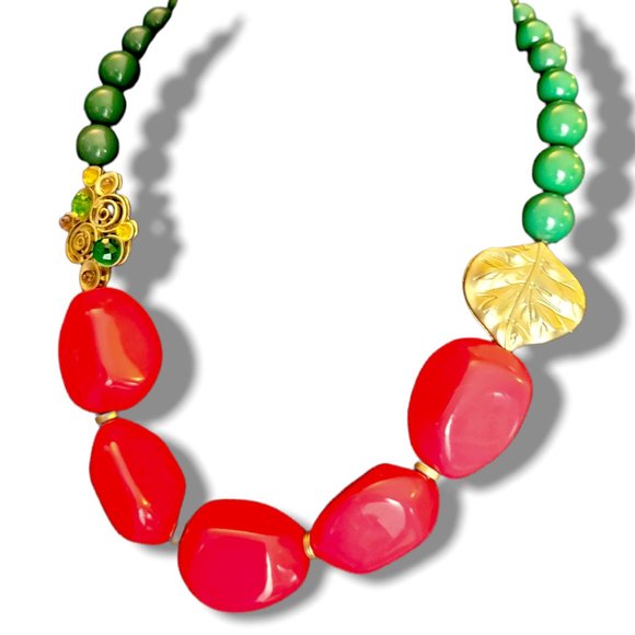 Vintage 80"s | Jewelry | Necklace 8s Statement Chunky Beads Old Gold ...